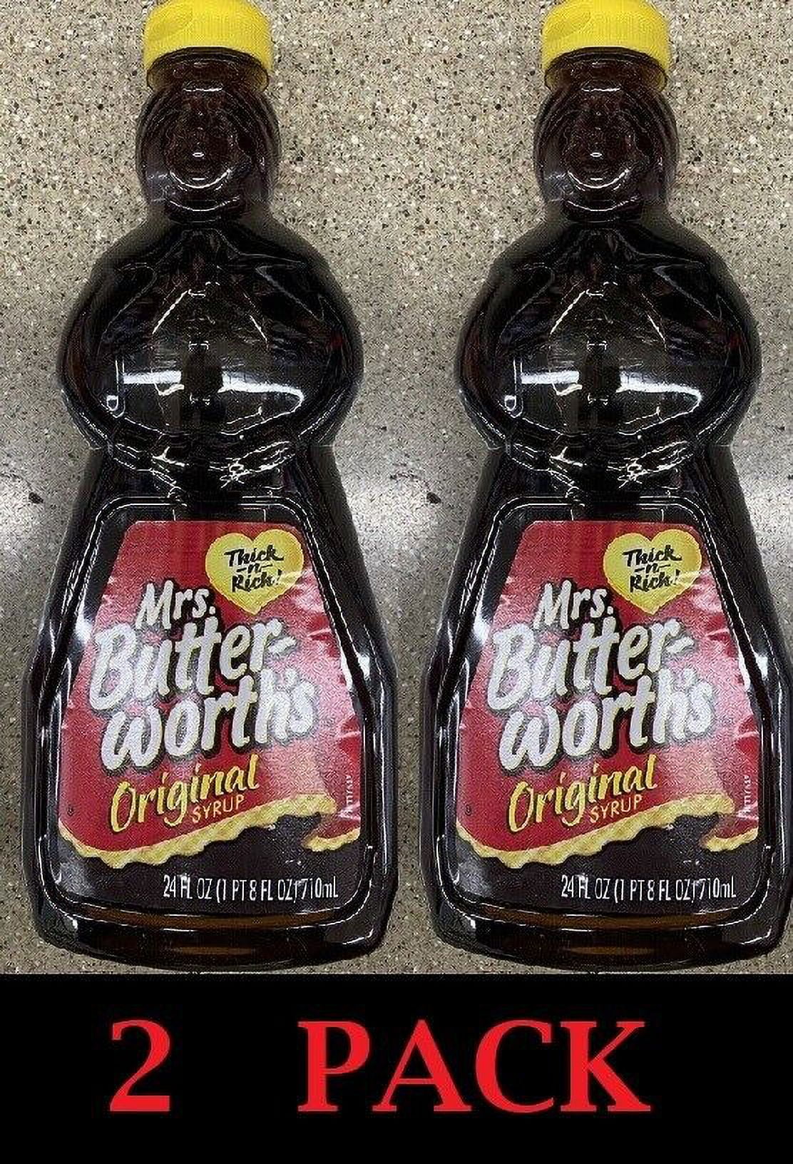 2x Mrs Butterworth's ORIGINAL Syrup Pancake Topping 24Oz Thick N Rich ...