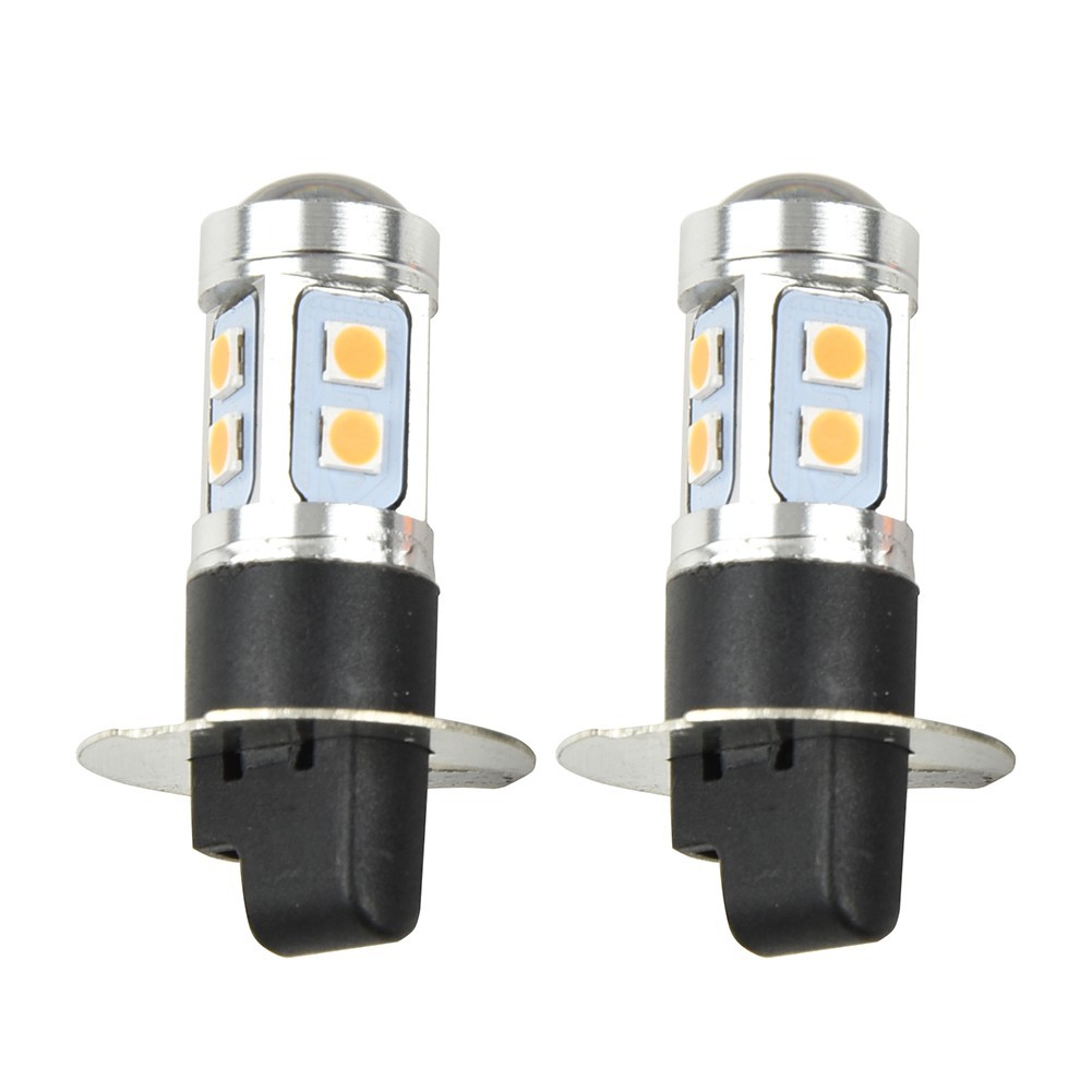 2x NEW H3 100W High Power LED 3000K Yellow Fog Light Driving Bulb DRL ...