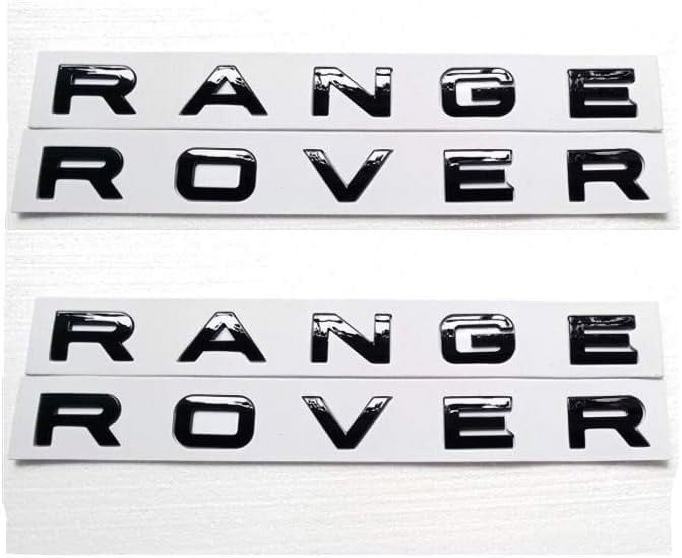 2x New Black RANGE ROVER GLOS Letters Hood and Liftgate Trunk Tailgate ...