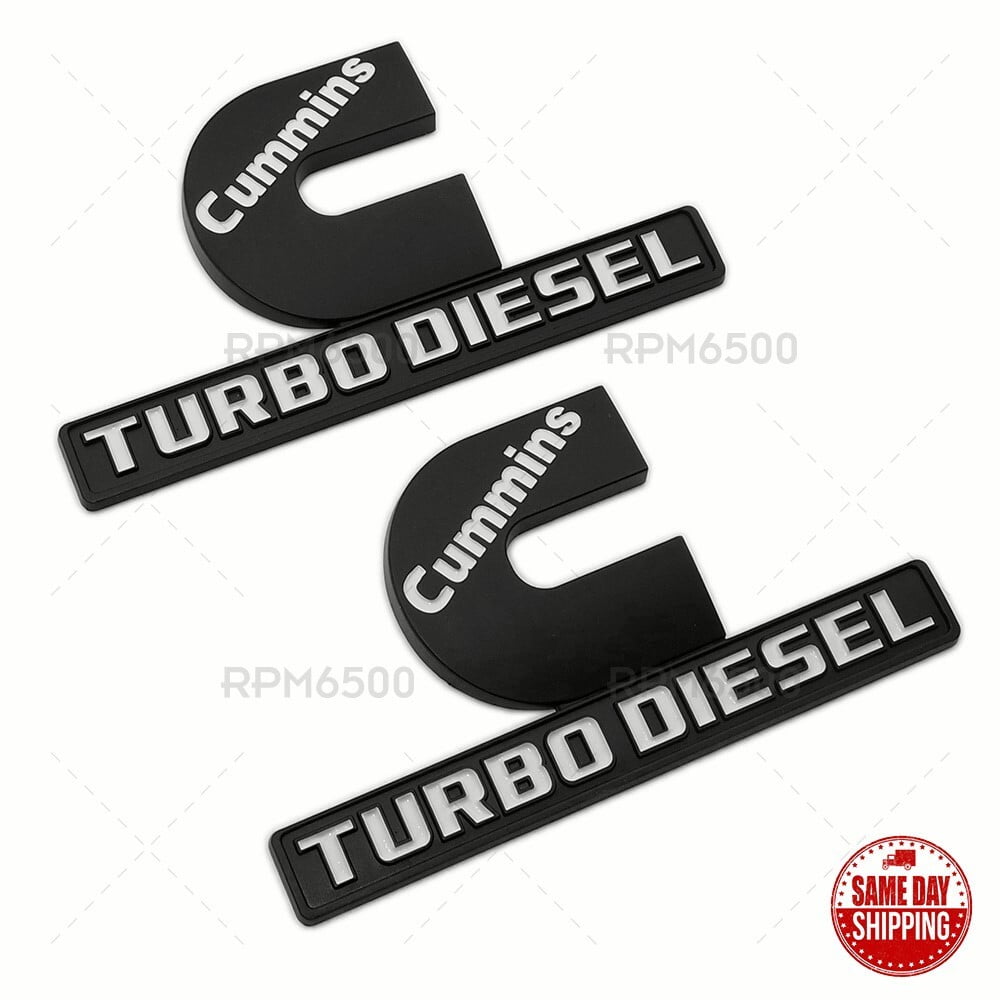 2x OEM 3D Cummins Turbo Diesel Emblem Badge For Car RAM 2500 3500 ...
