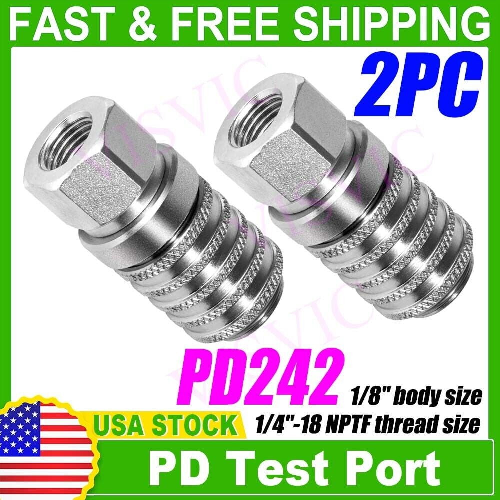 2x PD Test Port &Diagnostic Equipment Quick Coupler Female 1/4"-18 ...