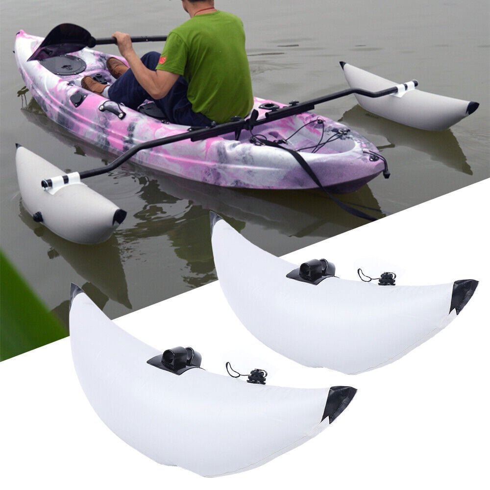 2x PVC Inflatable Outrigger Kayak Canoe Fishing Boat Float Tube ...