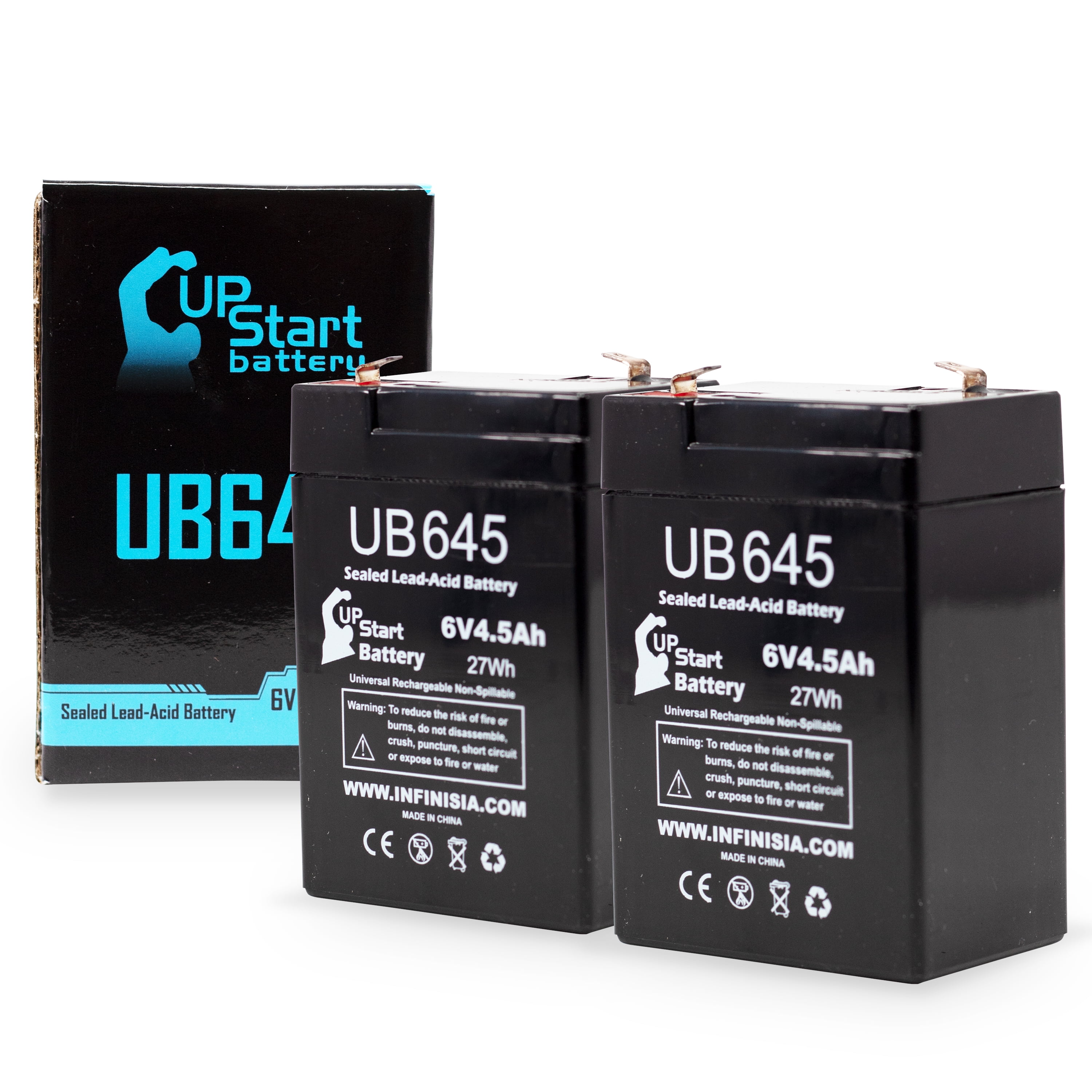 2x Pack - Compatible Dyna Ray S18186 Battery - Replacement UB645 ...