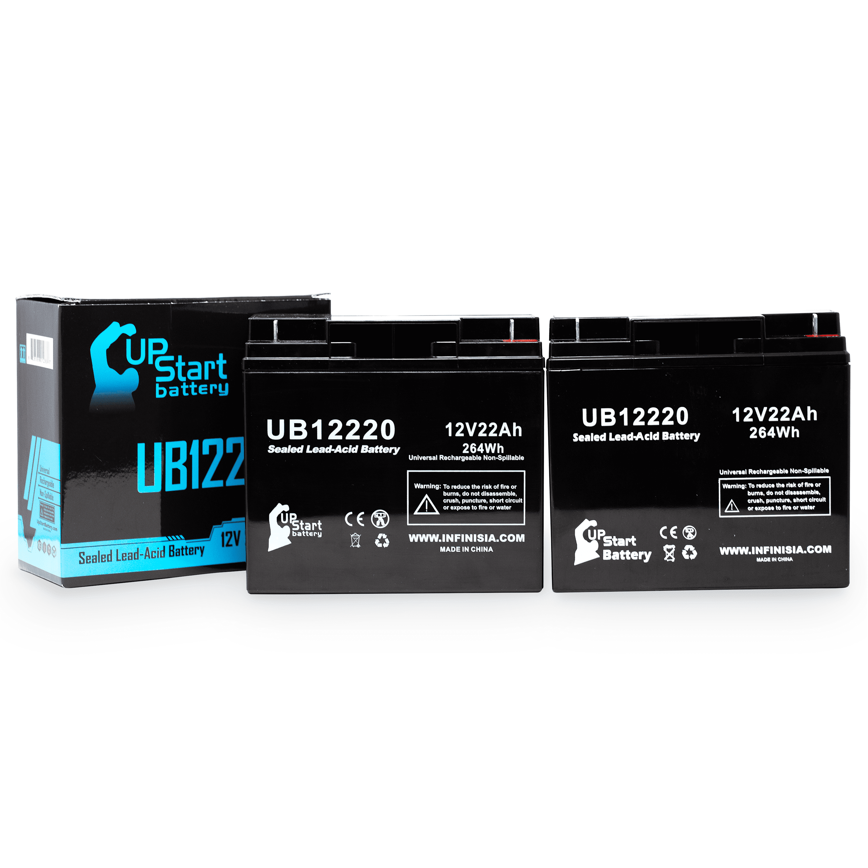 2x Pack - Compatible UNIVERSAL BATTERY UB12220 Battery - Replacement ...
