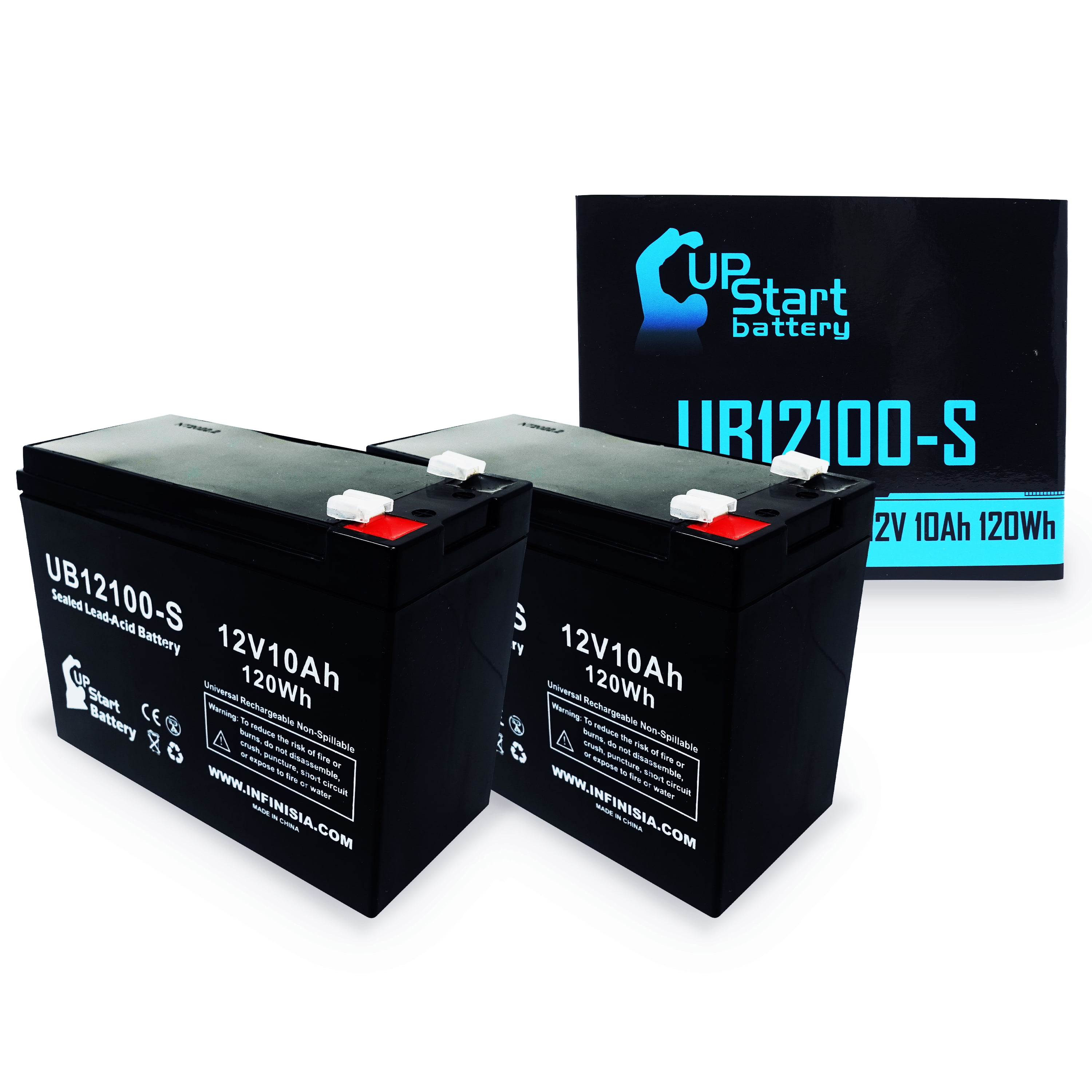 2x Pack - Enduring 6-DZM-10 Battery Replacement - UB12100-S Universal ...