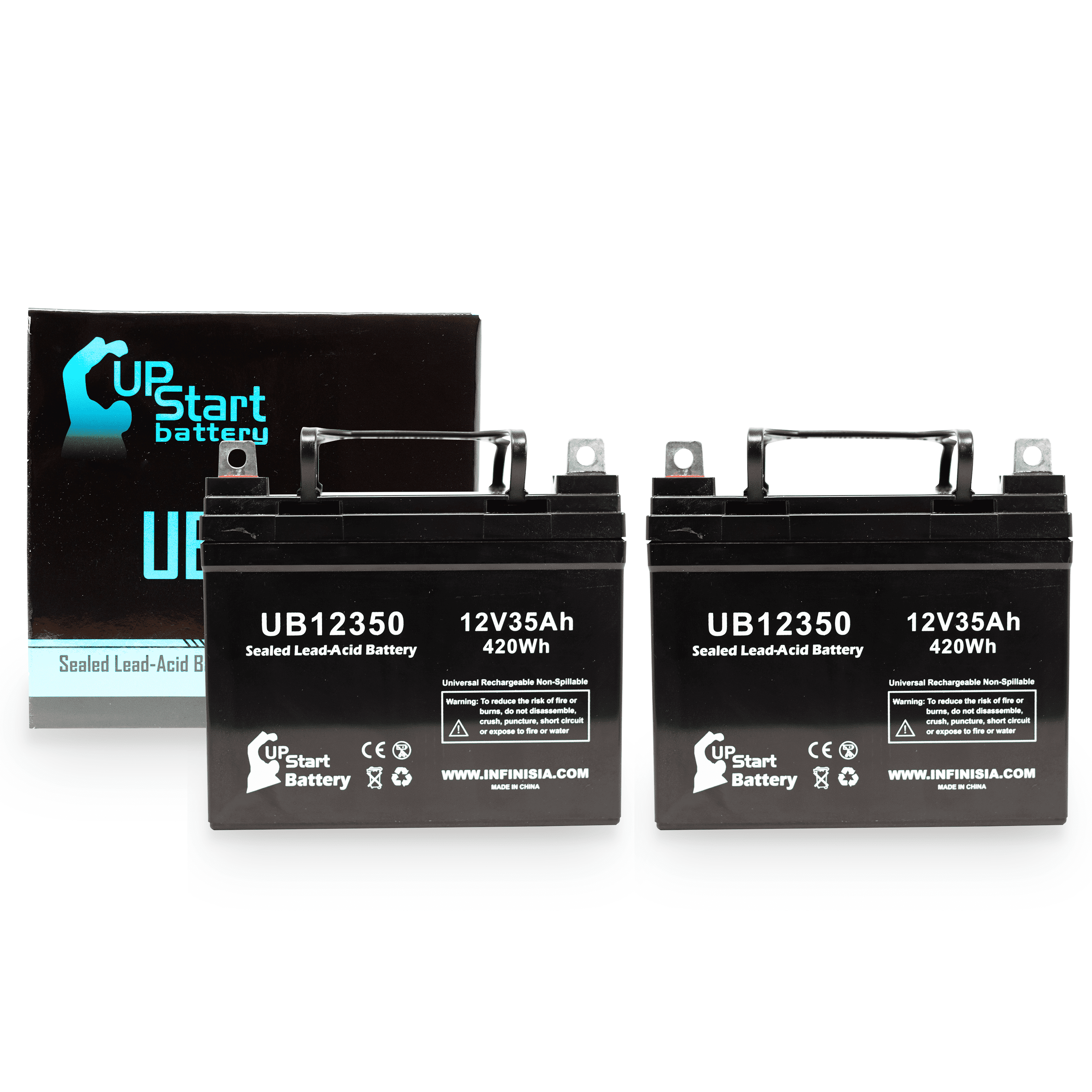 2x Pack - GOULD PD12270 Battery Replacement - UB12350 Universal Sealed ...