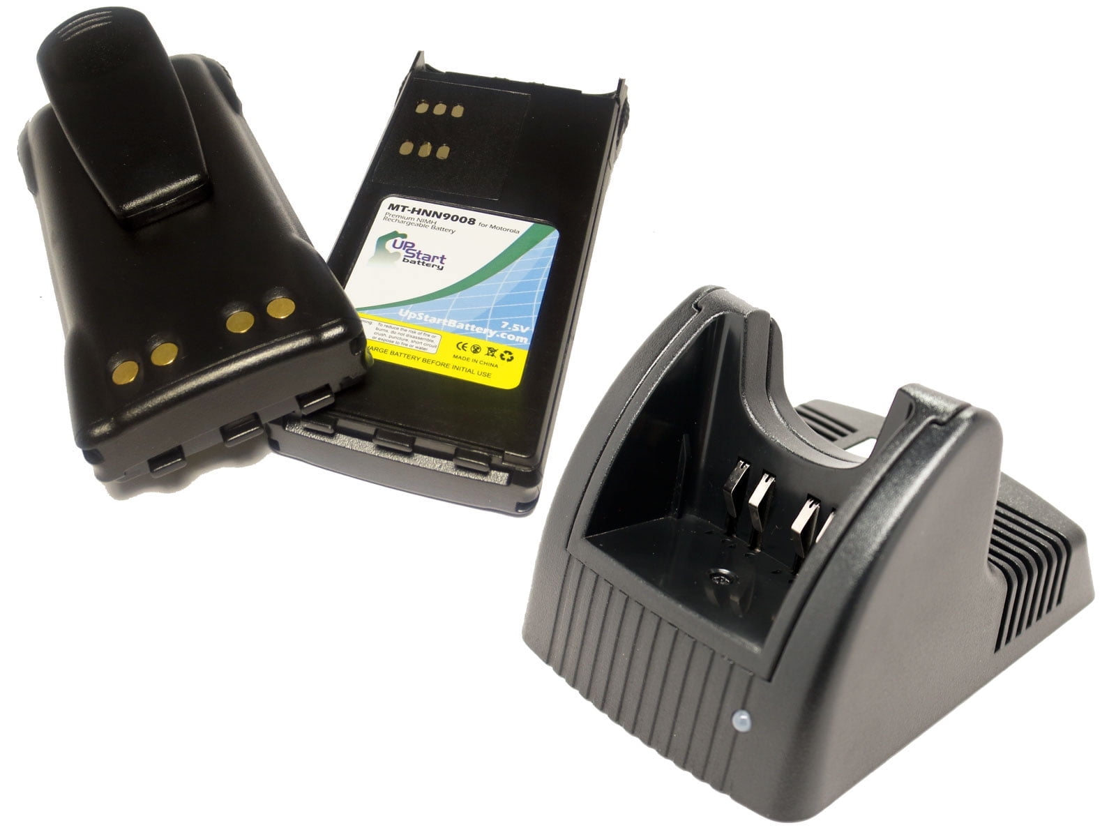 2x Pack - HNN9008 Battery + Charger for Motorola HT1250.LS, Waris ...
