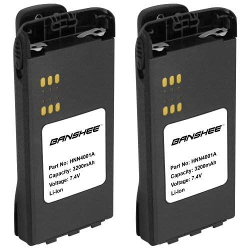 2x Pack HT1250 Impres Battery for Motorola HNN9008A Two-Way 3200MAH Li ...