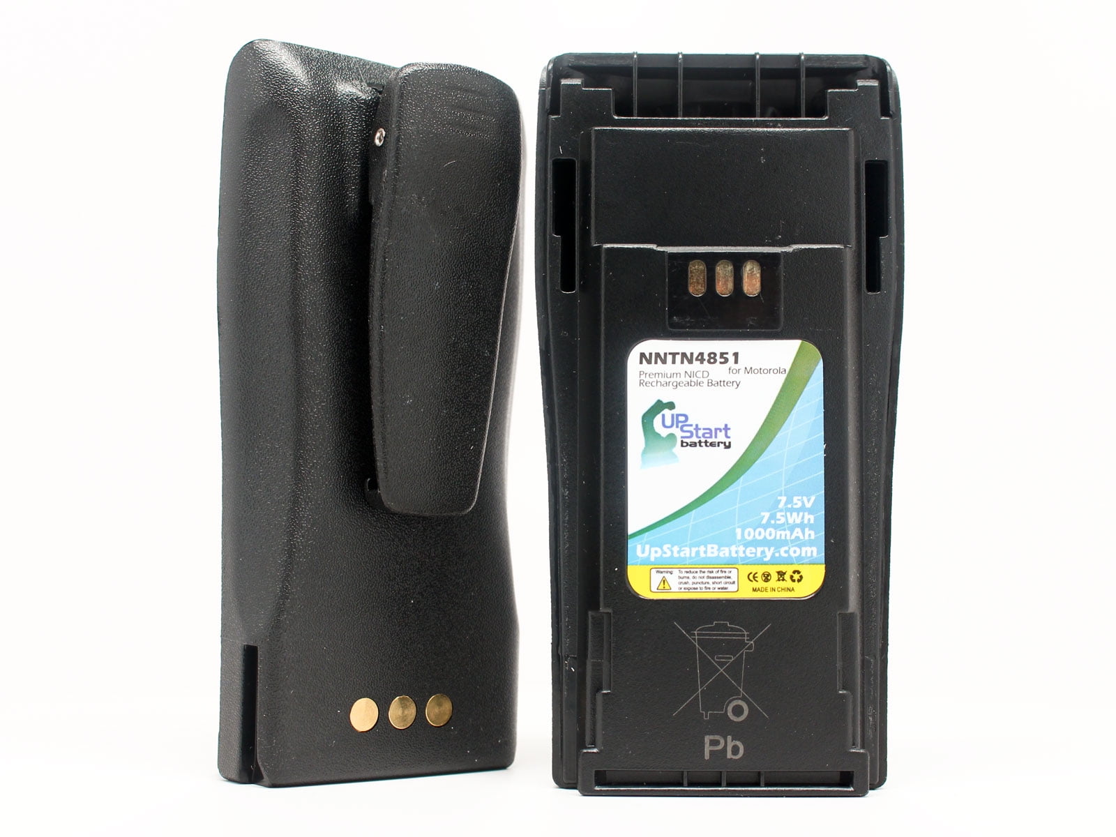 2x Pack - Motorola CP200 Battery with Clip - Replacement for Motorola ...