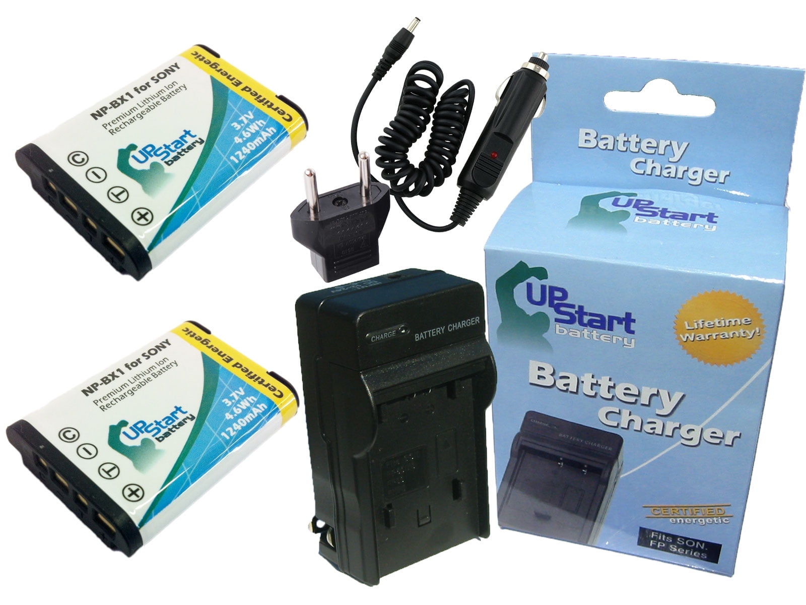 2x Pack - Sony NP-BX1 Battery + Charger with Car & EU Adapters ...