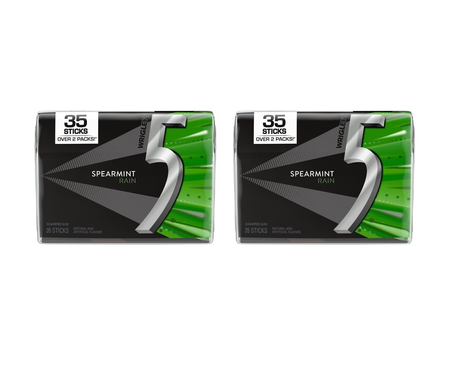 Generic 5 Gum Spearmint Rain Flavor, 2 Packs of 35 Sticks - Walmart.com