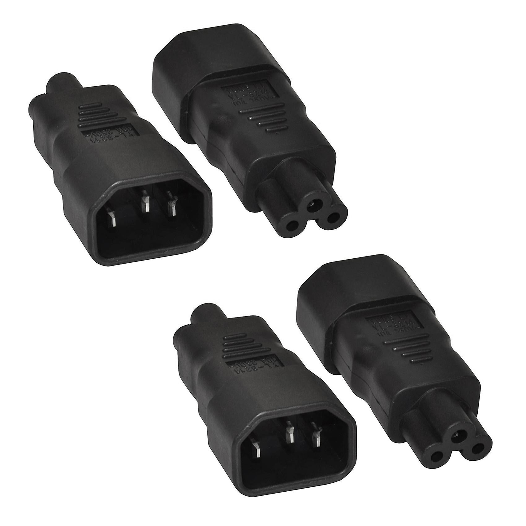 2x Pdu Ups C14 To C5, Iec320 C13/c14 To C5/c6 Kettle Lead To Pc Laptop ...