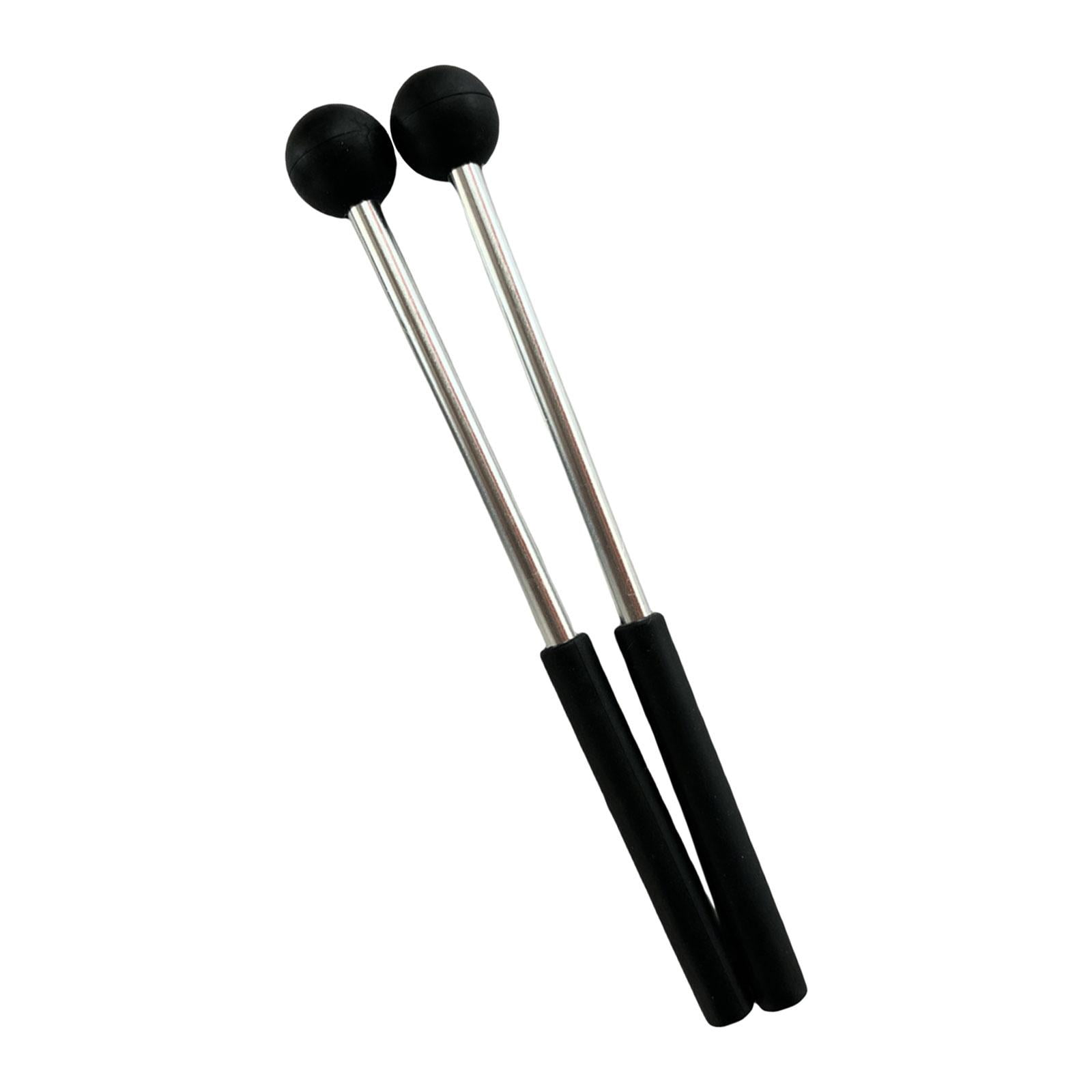 2x Percussion Drumsticks Drum Mallets 8.66 inch Rubber Head Aluminum ...