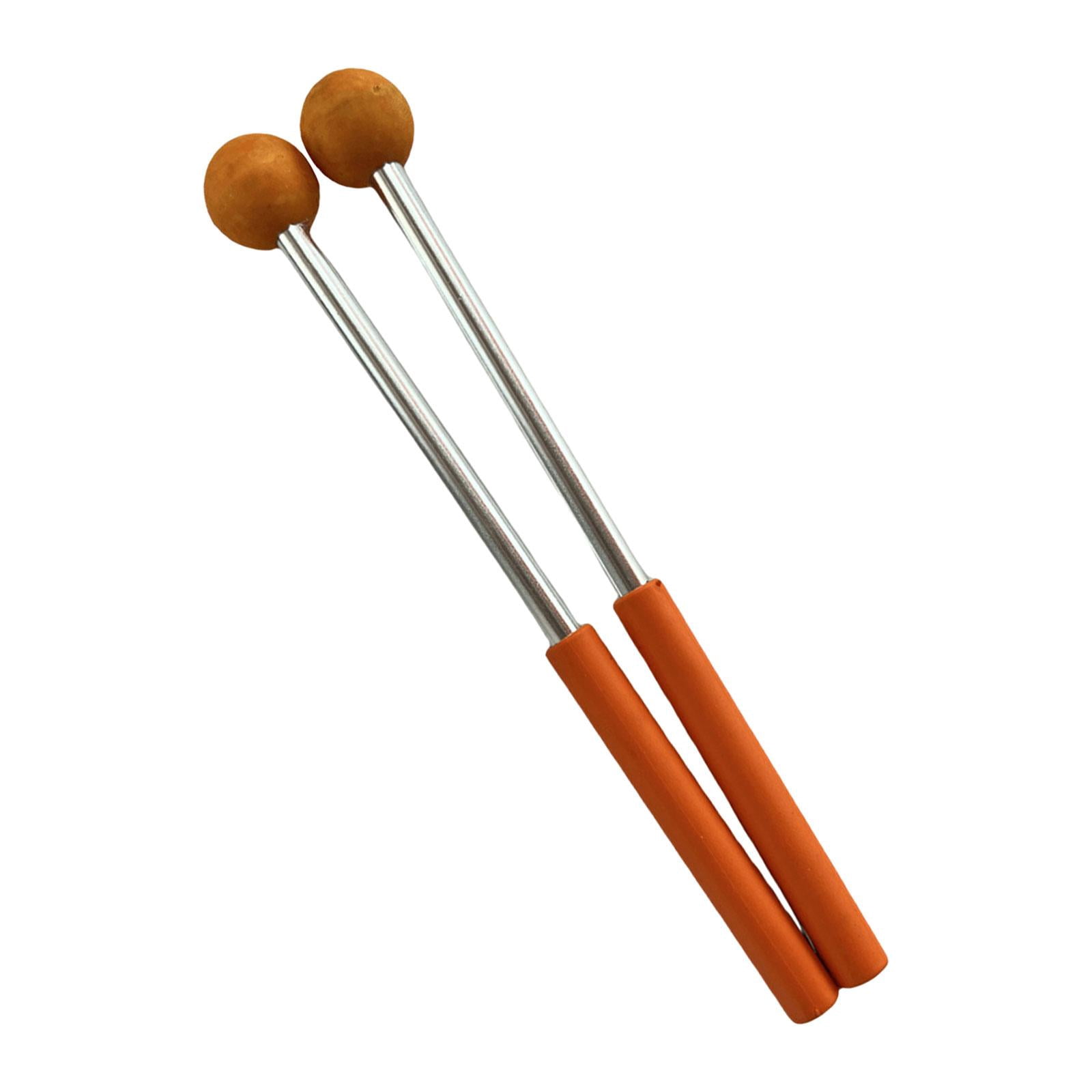 2x Percussion Drumsticks Drum Mallets 8.66 inch Rubber Head Aluminum ...