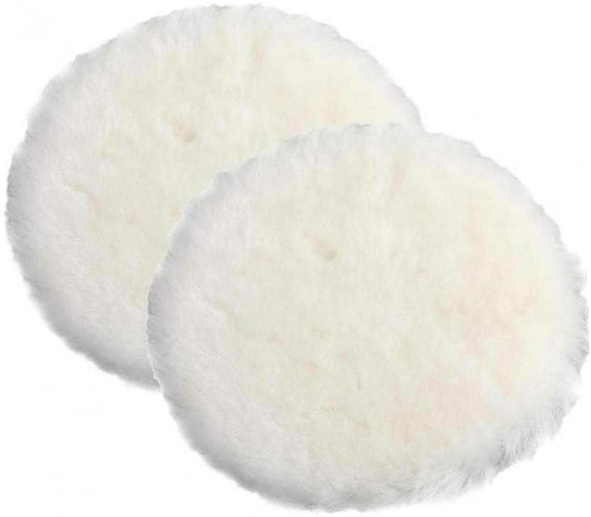 2x Polishing Pads 5 inch Pure Wool Car Buffer Polisher Waxing Buffing ...