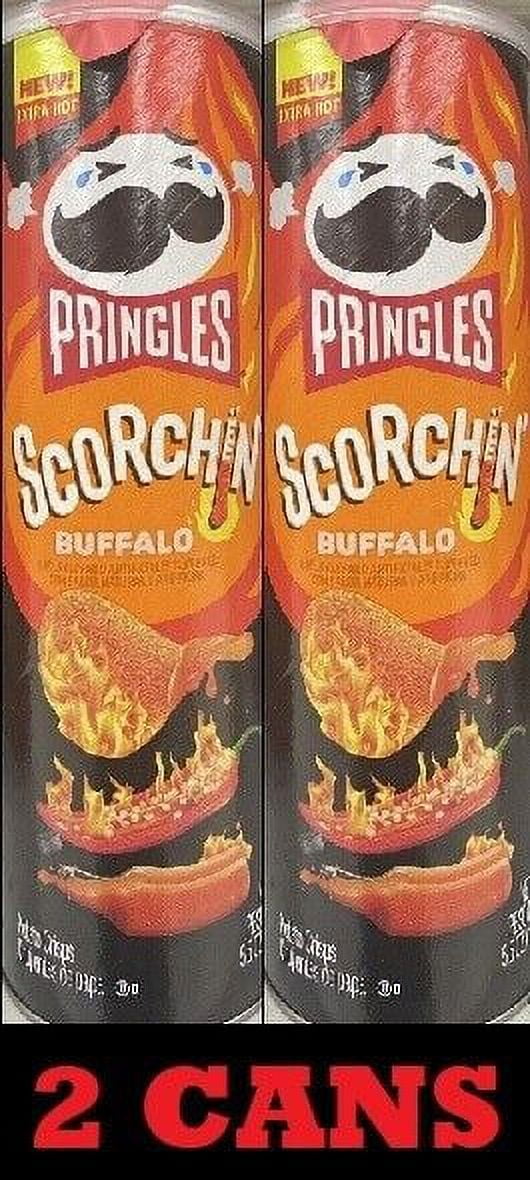 2x Pringles SCORCHIN BUFFALO Flavored Potato Chips Snack Crisps 5.5 oz ...