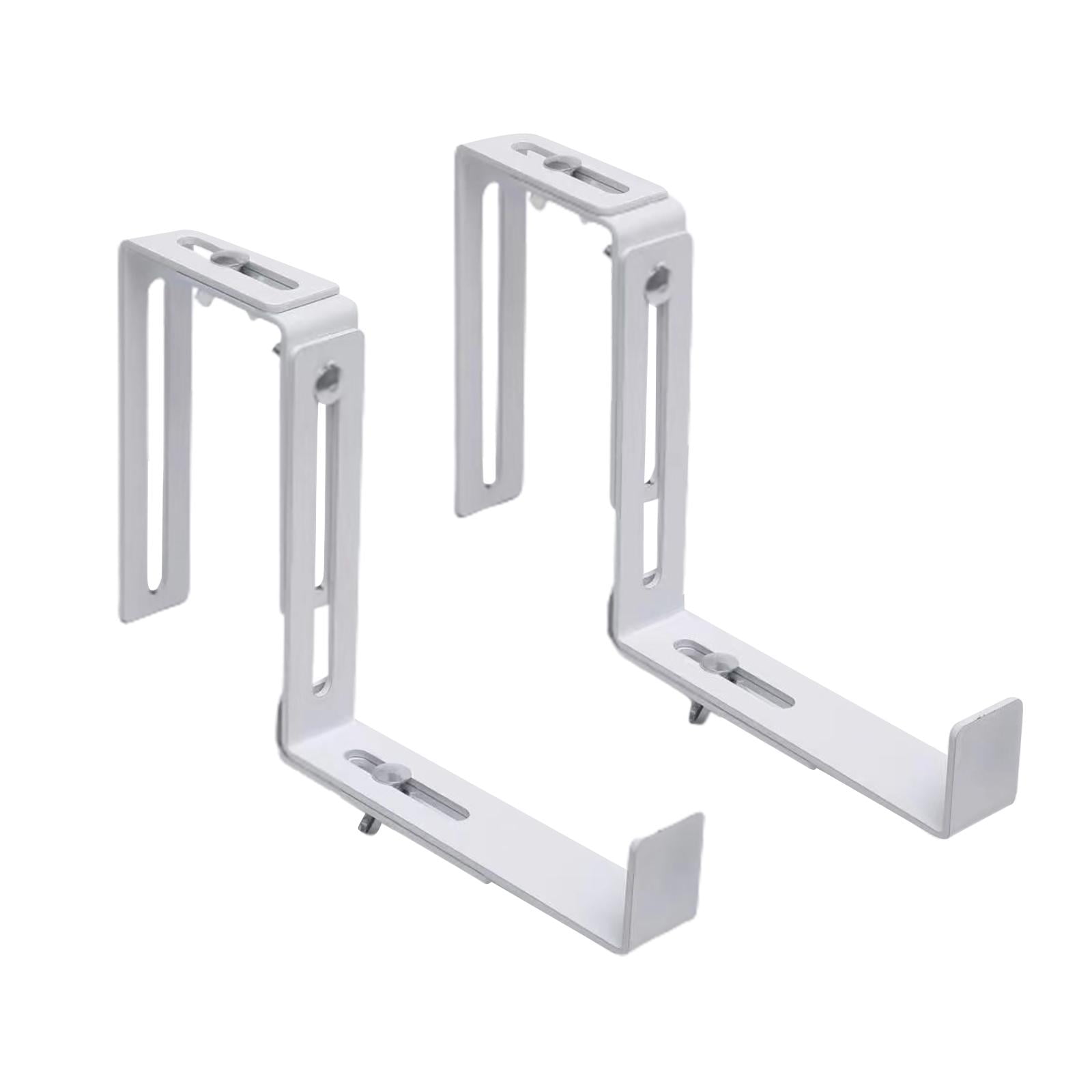 2x Railing Planters Hooks Planter Brackets Hanging Brackets Yard Adjustable Fence Support Deck ...