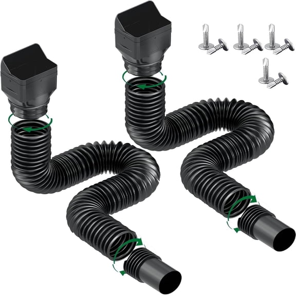 Amerimax Flex-A-Spout 85010 Rain Gutter Drain Diverter, Expandable ...