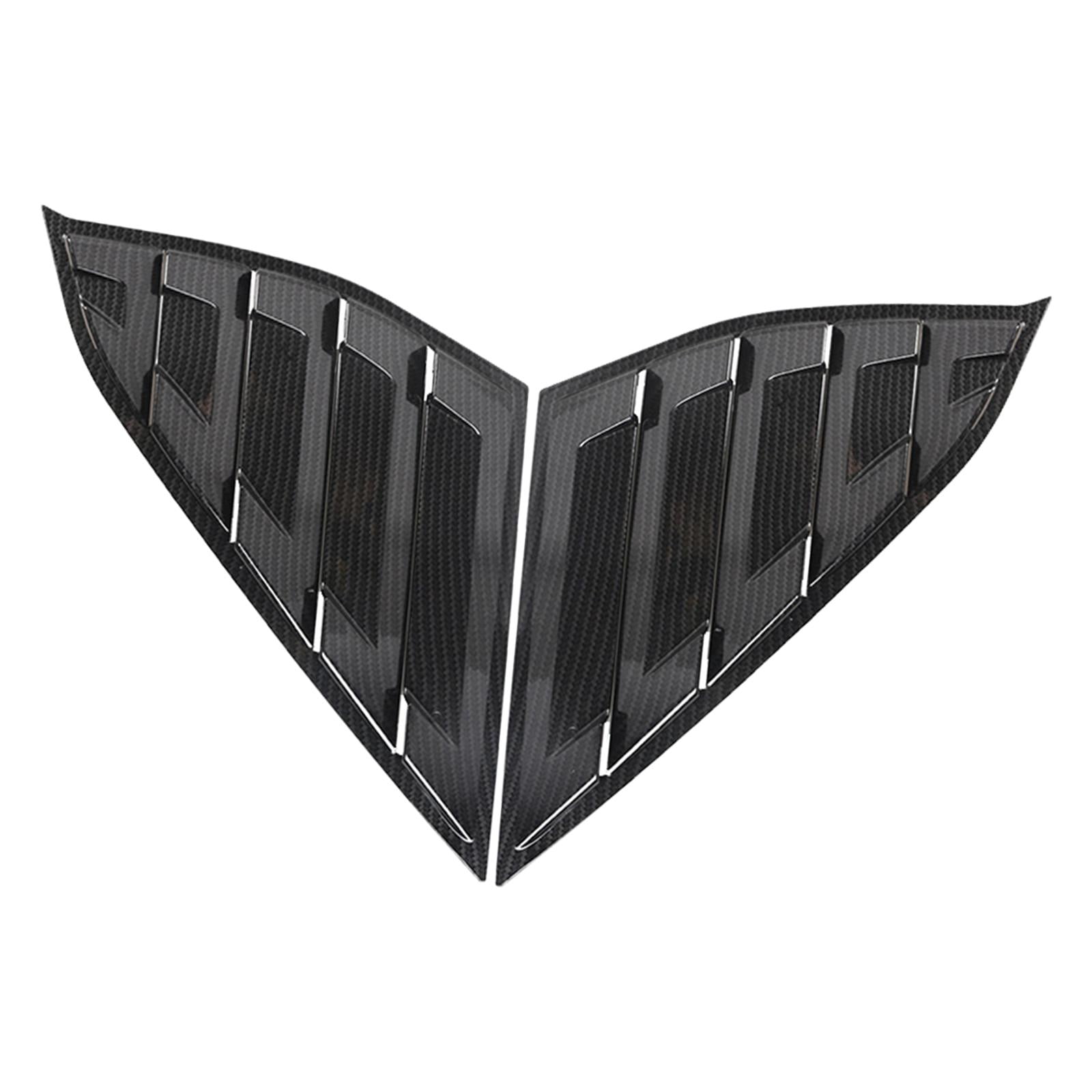 2x Rear Side Window Louvers Car Racing Style Spoiler Panel Shutter ...