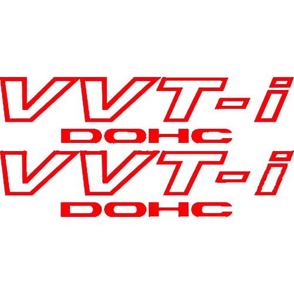 2x Red Toyota VVT-I DOHC Stickers Vinyl Decals VVTI TRD Supra JDM ...