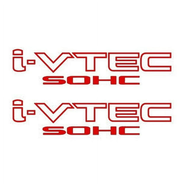 2x Red i-VTEC SOHC Vinyl Decal Stickers Emblem Honda Acura ivtec ...