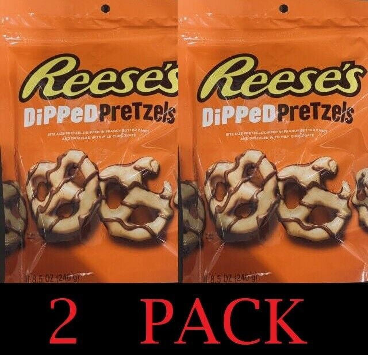 2x Reese's Dipped Peanut Butter & Milk Chocolate Pretzels 8.5 Oz Bag ...