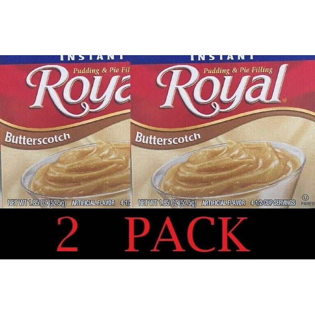 2x Royal BUTTERSCOTCH Instant Pudding & Pie Filling Mix Dessert 1.85 oz ...