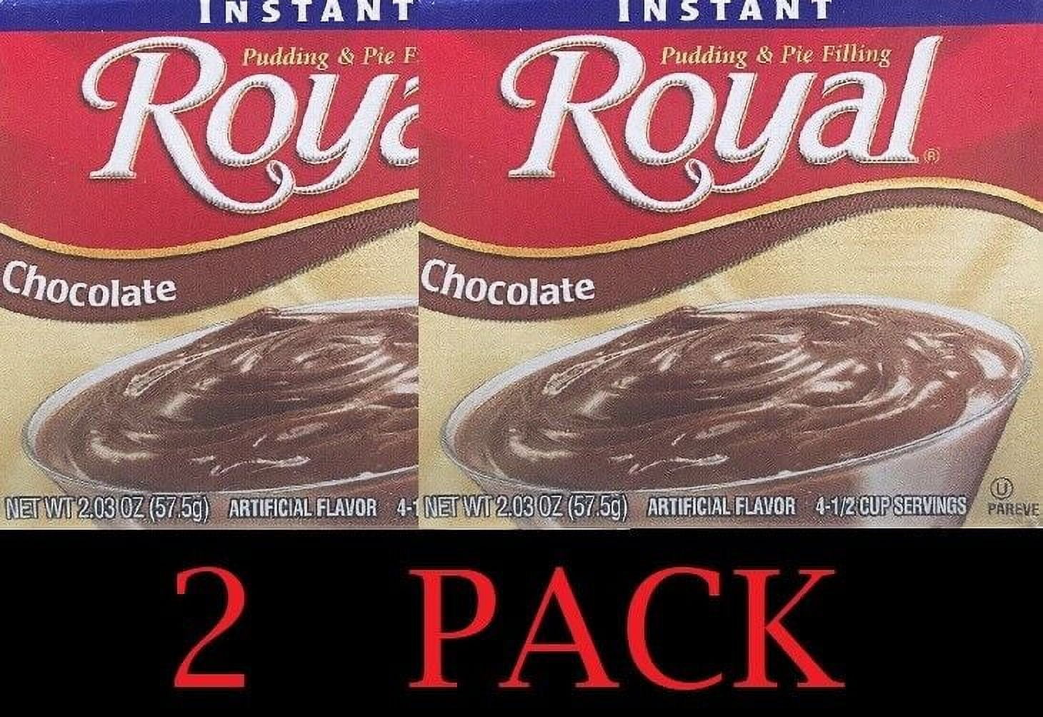 2x Royal CHOCOLATE Instant Pudding & Pie Filling Mix Dessert 2.03oz Box ...
