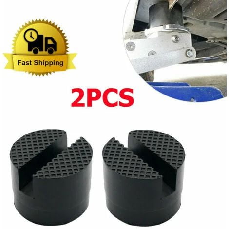 2x Rubber Cushion Hydraulic Block Ramp Pads Trolley Jack Adapter ...