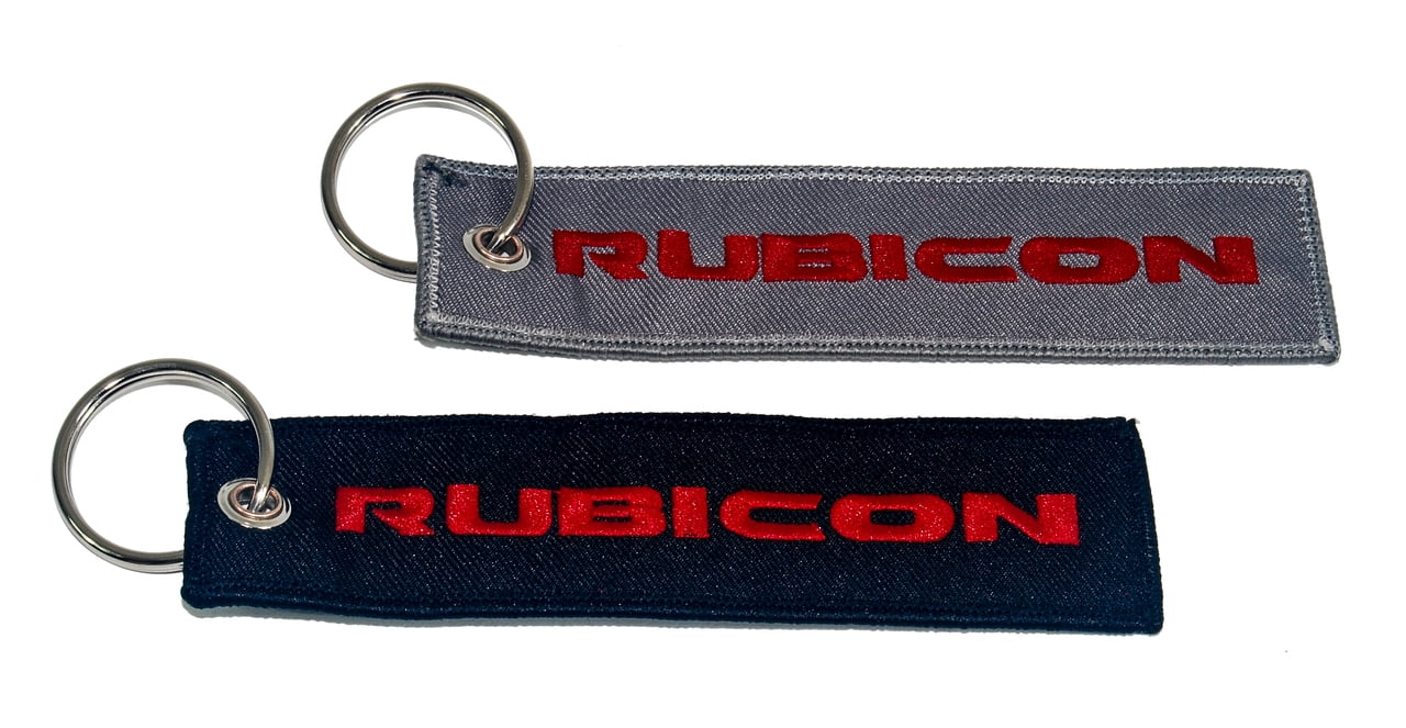 2x Rubicon Keychain Jeep JKU JK Wrangler Rubicon Crew Tag Lock. Black ...
