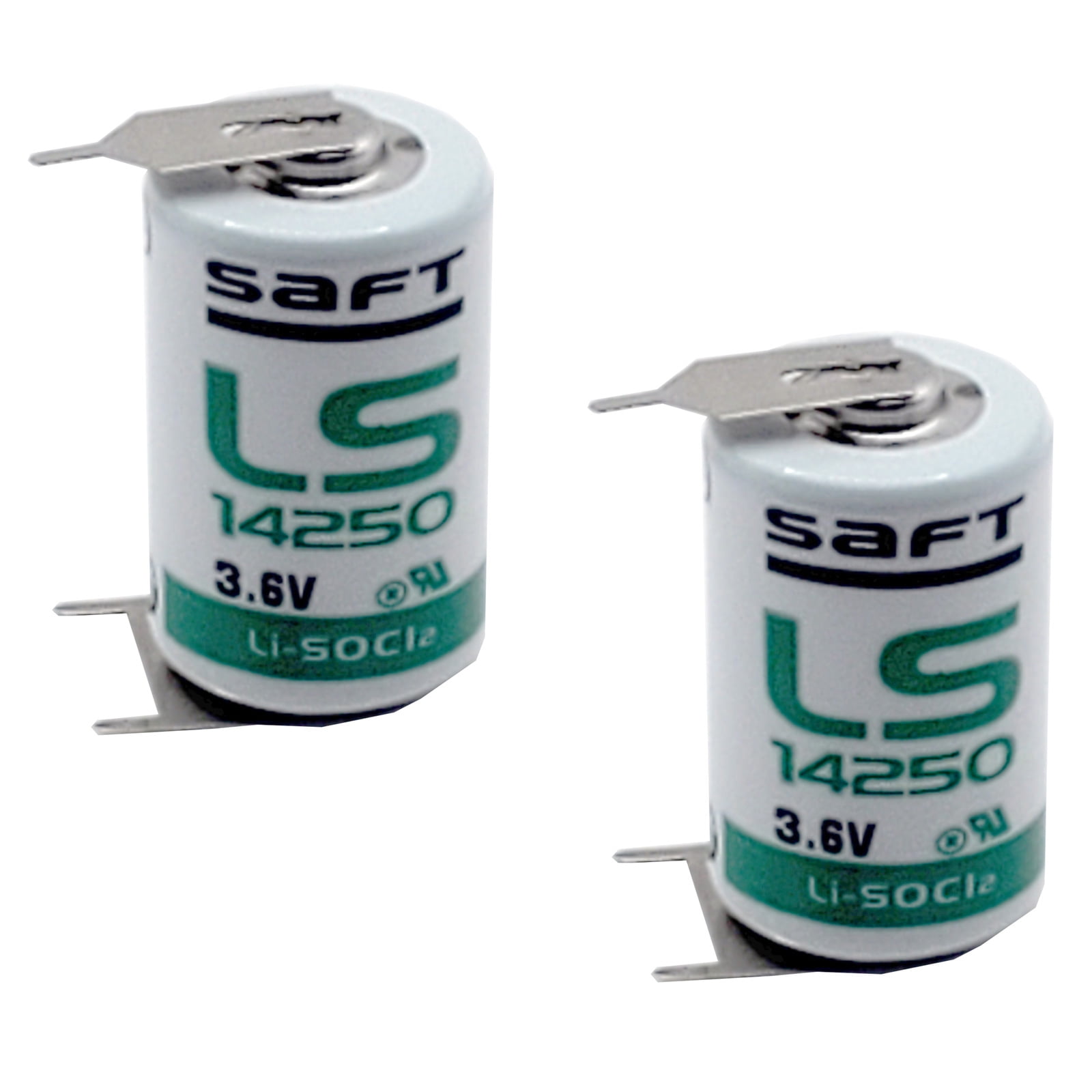 2x SAFT LS14250_3PIN Battery 1/2AA 3.6V Primary Lithium Cell - Walmart.com