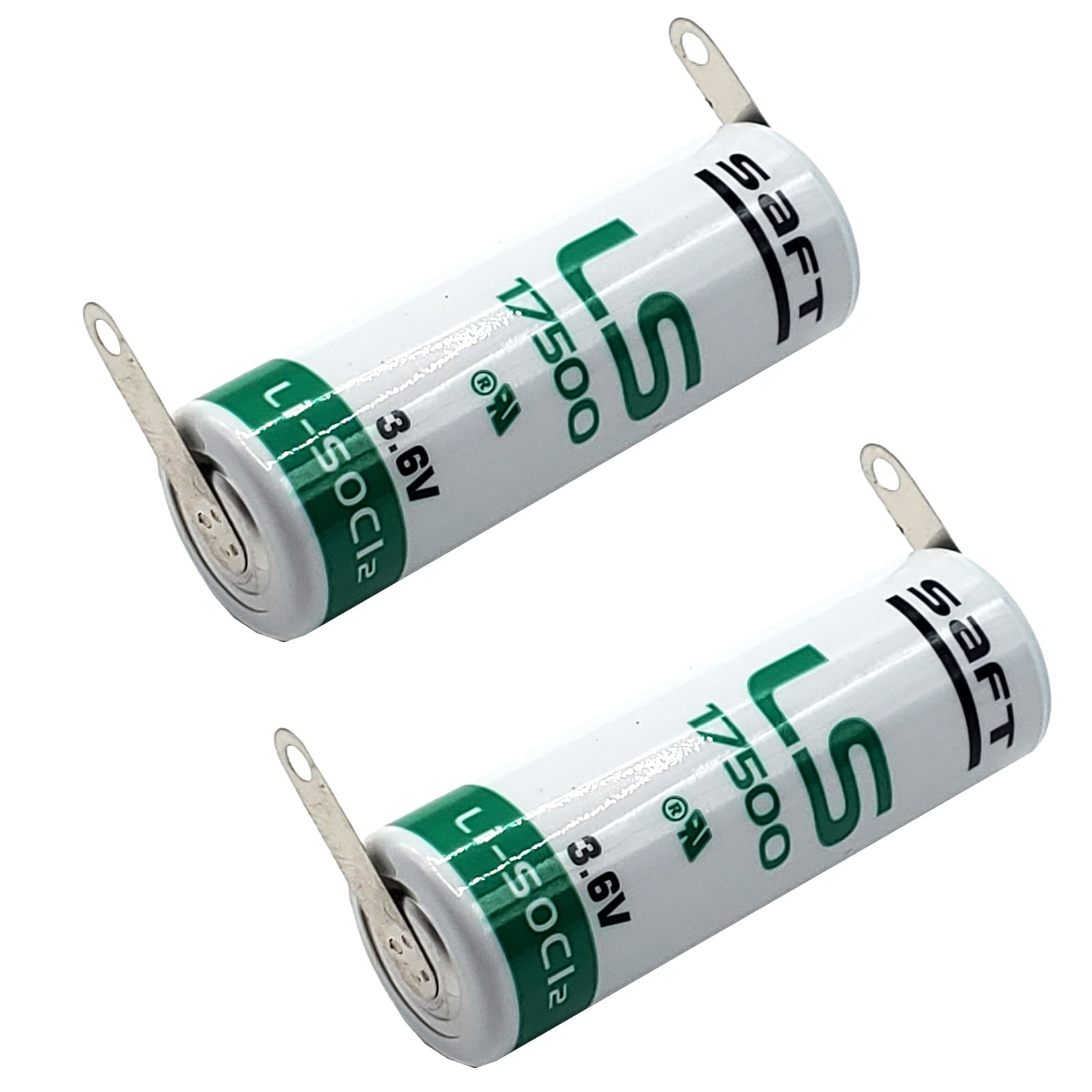 2x SAFT LS17500_TAB Size A 3.6V 3600mAh Primary Lithium Cell for RFID ...