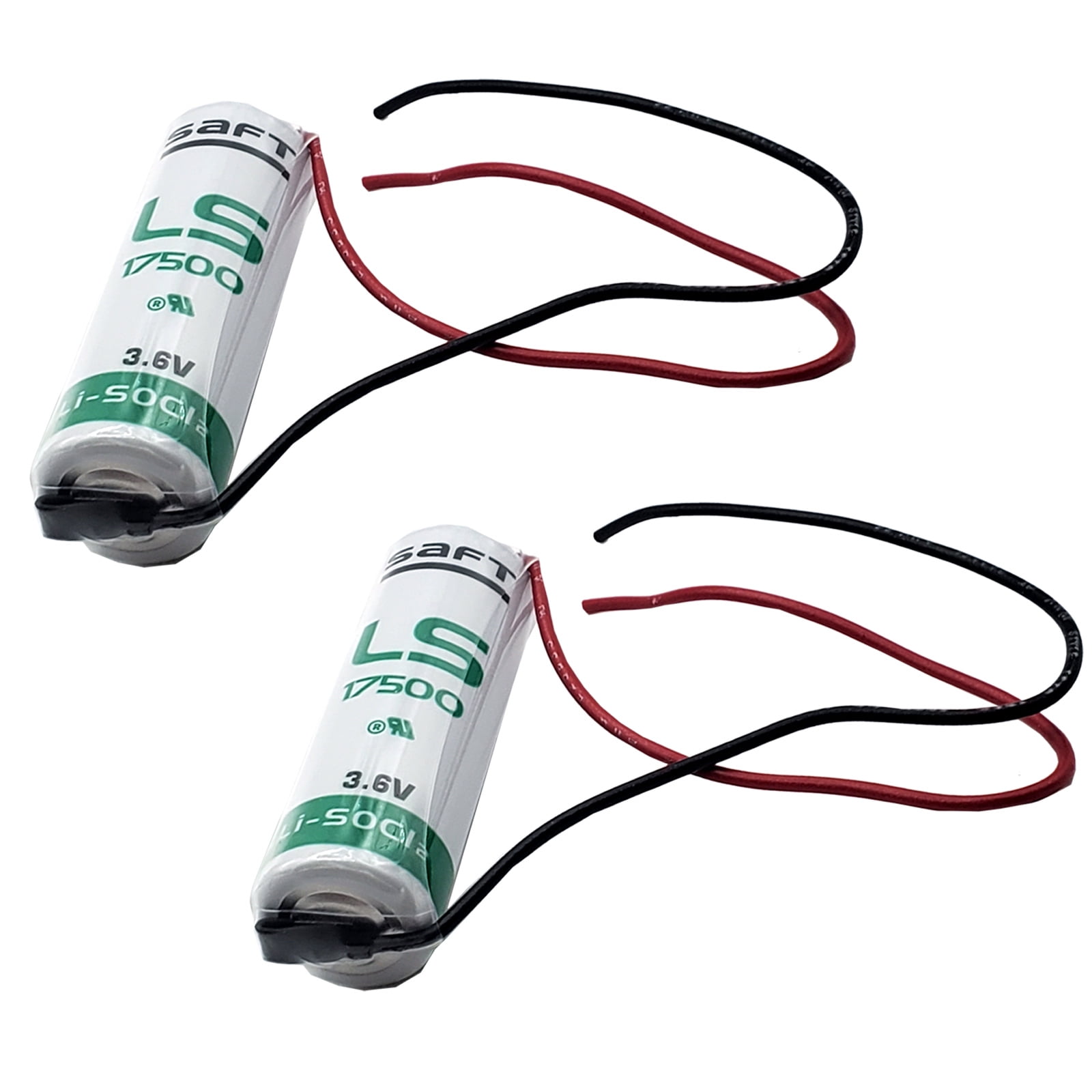2x SAFT LS17500_WIRE A 3.6V 3600mAh Primary Lithium Cell for RFID ...