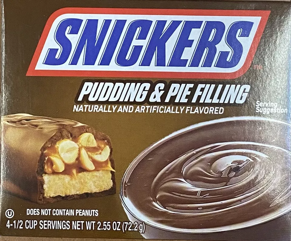 2x SNICKERS CANDY BAR Flavored Pudding & Pie Filling Dessert Mix 2.55 ...