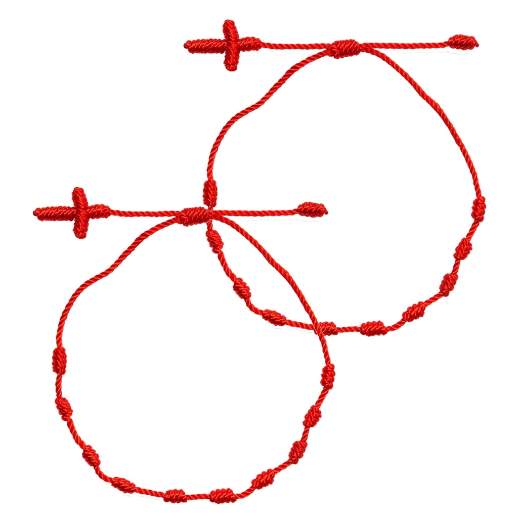 2x/Set Eye-catching Kabbalah for 7 Knots Red String Bracelets Jewelry ...