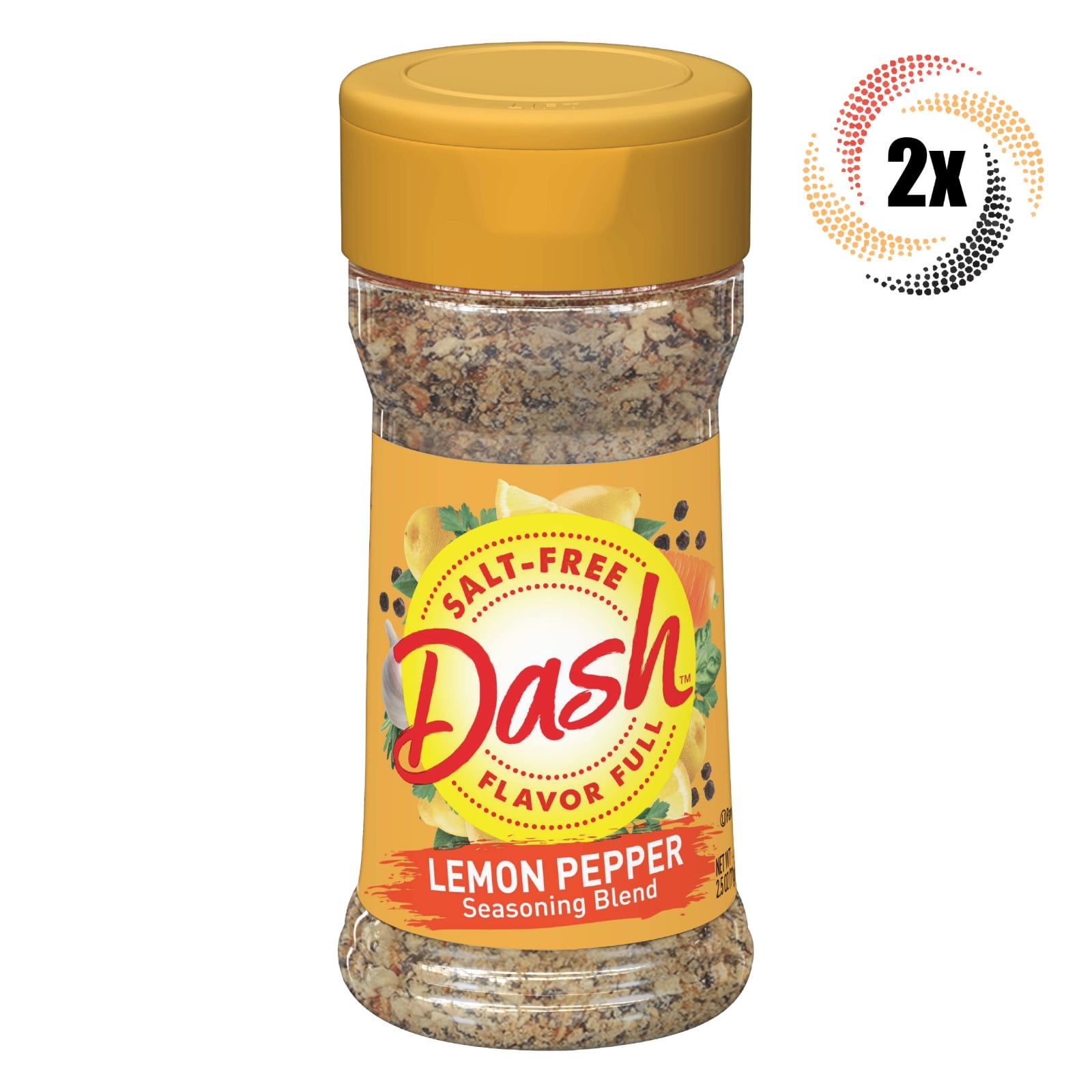 2x Shakers Mrs Dash Flavor Full Salt Free Lemon Pepper Seasoning Blend ...
