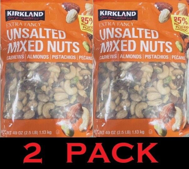 2x Signature Extra Fancy UNSALTED MIXED NUTS 40 oz Bag 2.5 Lbs - 2 PACK ...