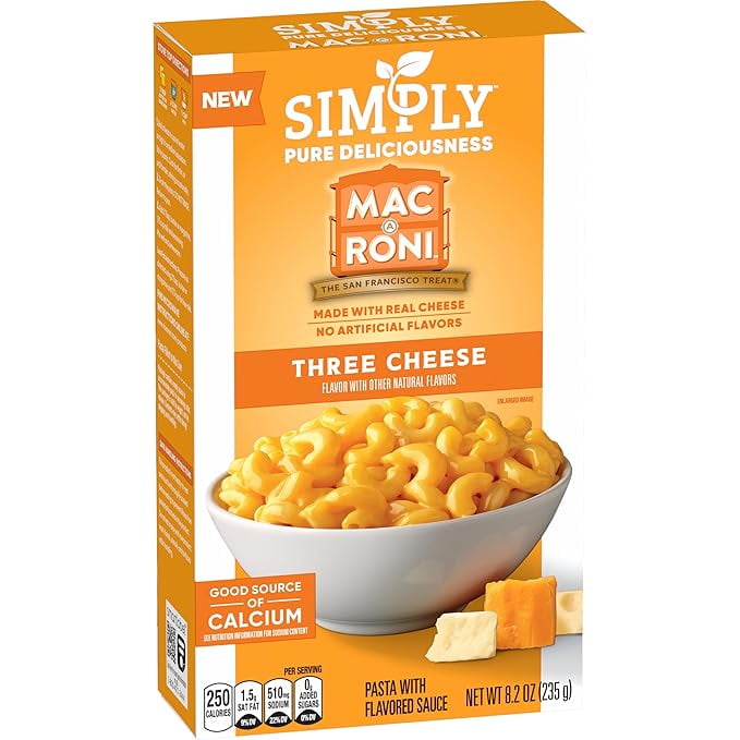 2x-Simply Mac A Roni, Three Cheese Macaroni and Cheese, 8.2 oz Box ...