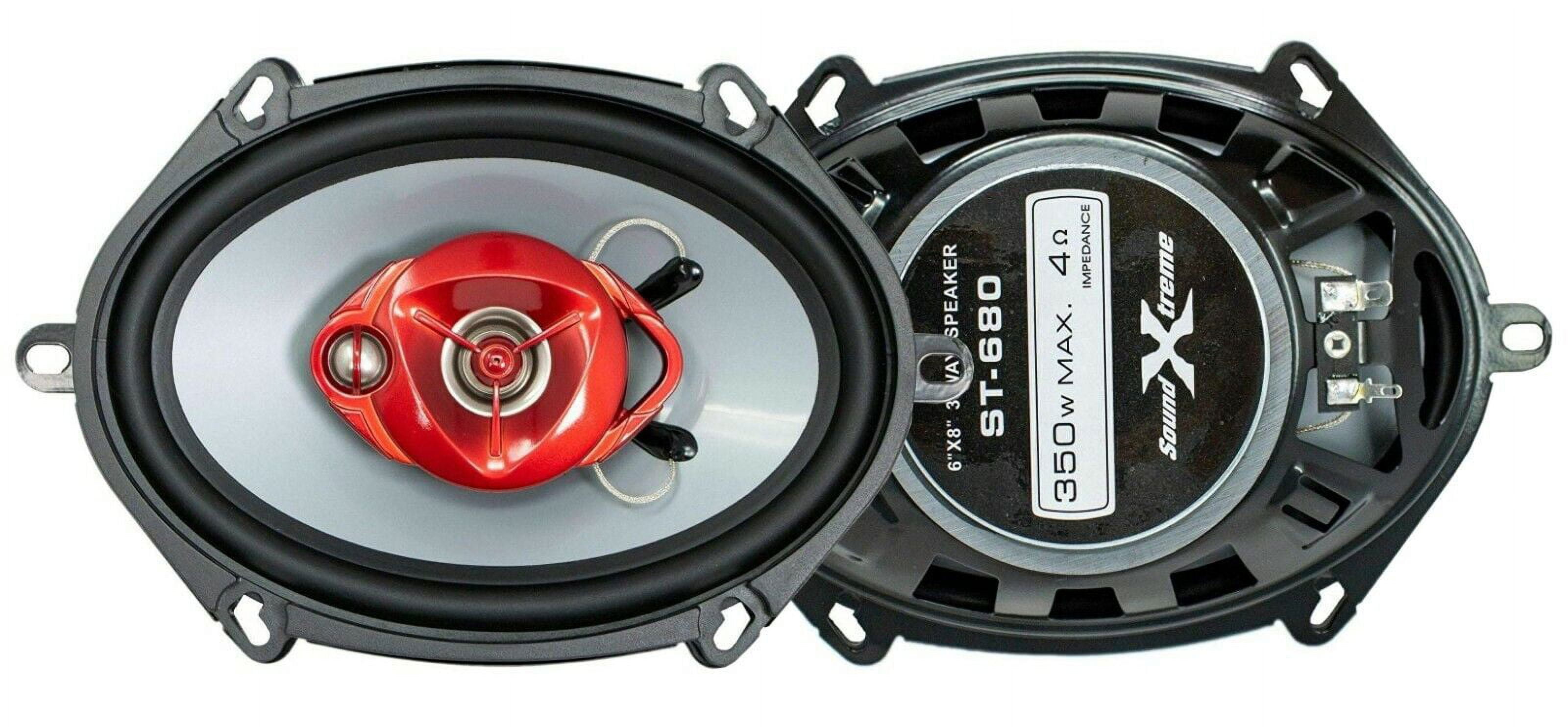 2x Soundxtreme ST-680 6x8" 5x7" 3-Way 350W /Pair Coaxial Car Audio Speakers Bundle - Walmart.com
