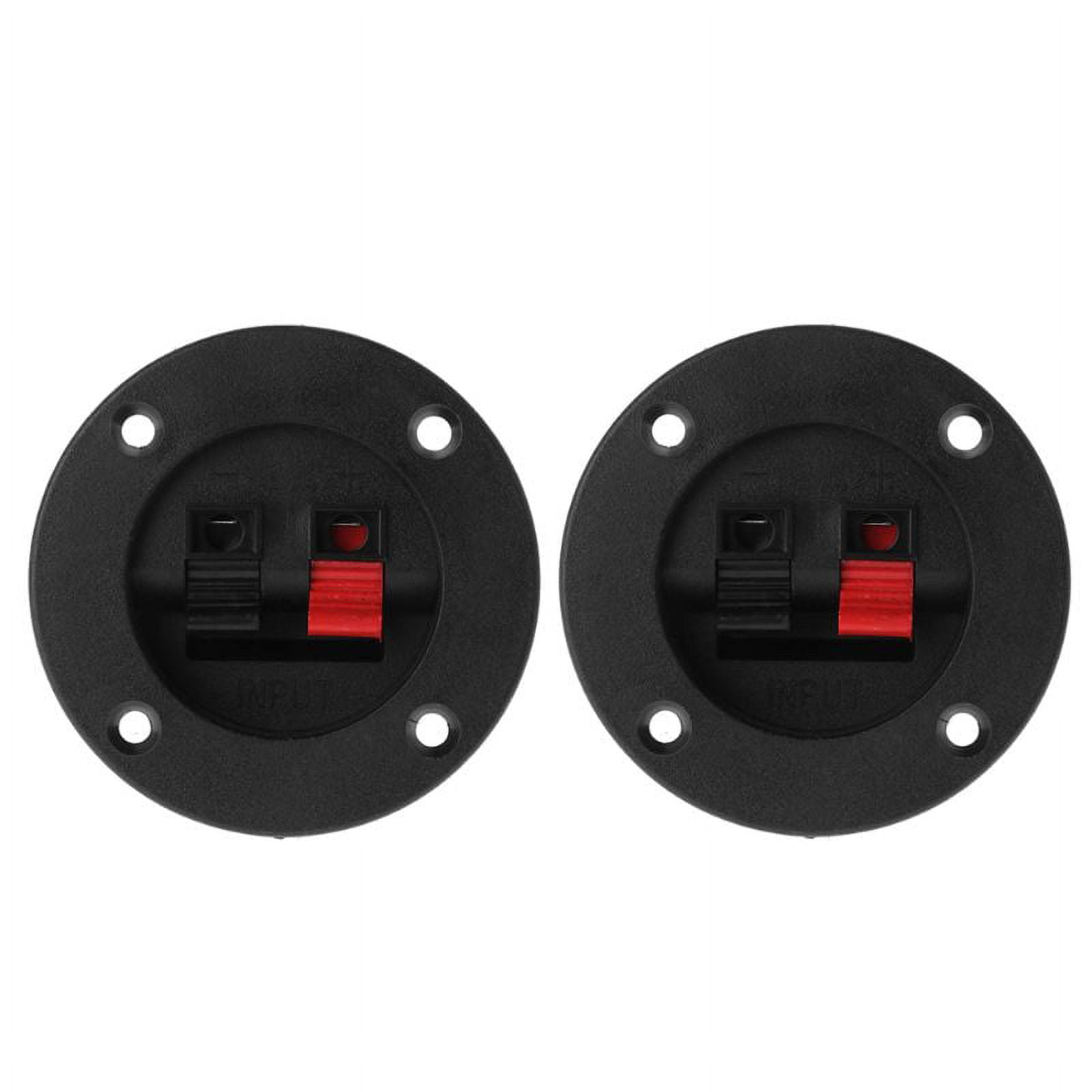 2x Speaker Box Terminal Screw Mount Round Push Spring Cup Connector ...