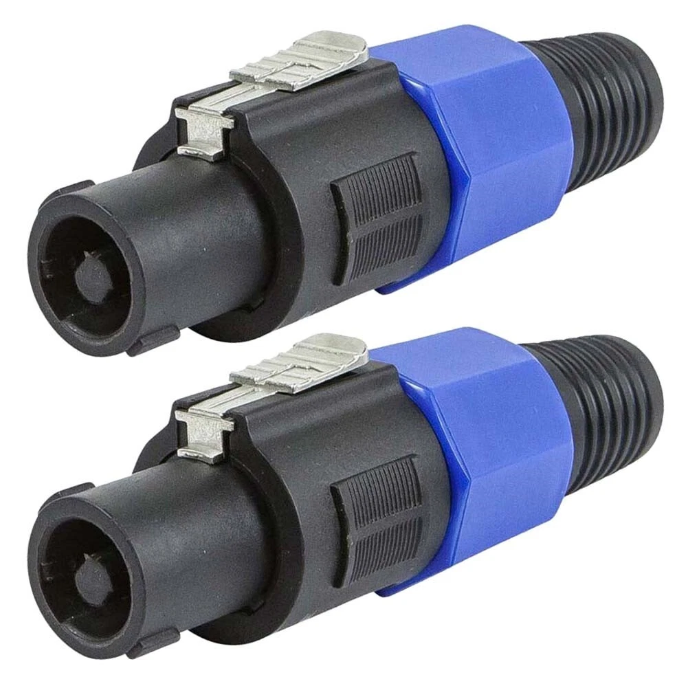 2x Speakon Speaker Female Connector 2-Pole NL4C Jack Amplifier Cord Pro ...