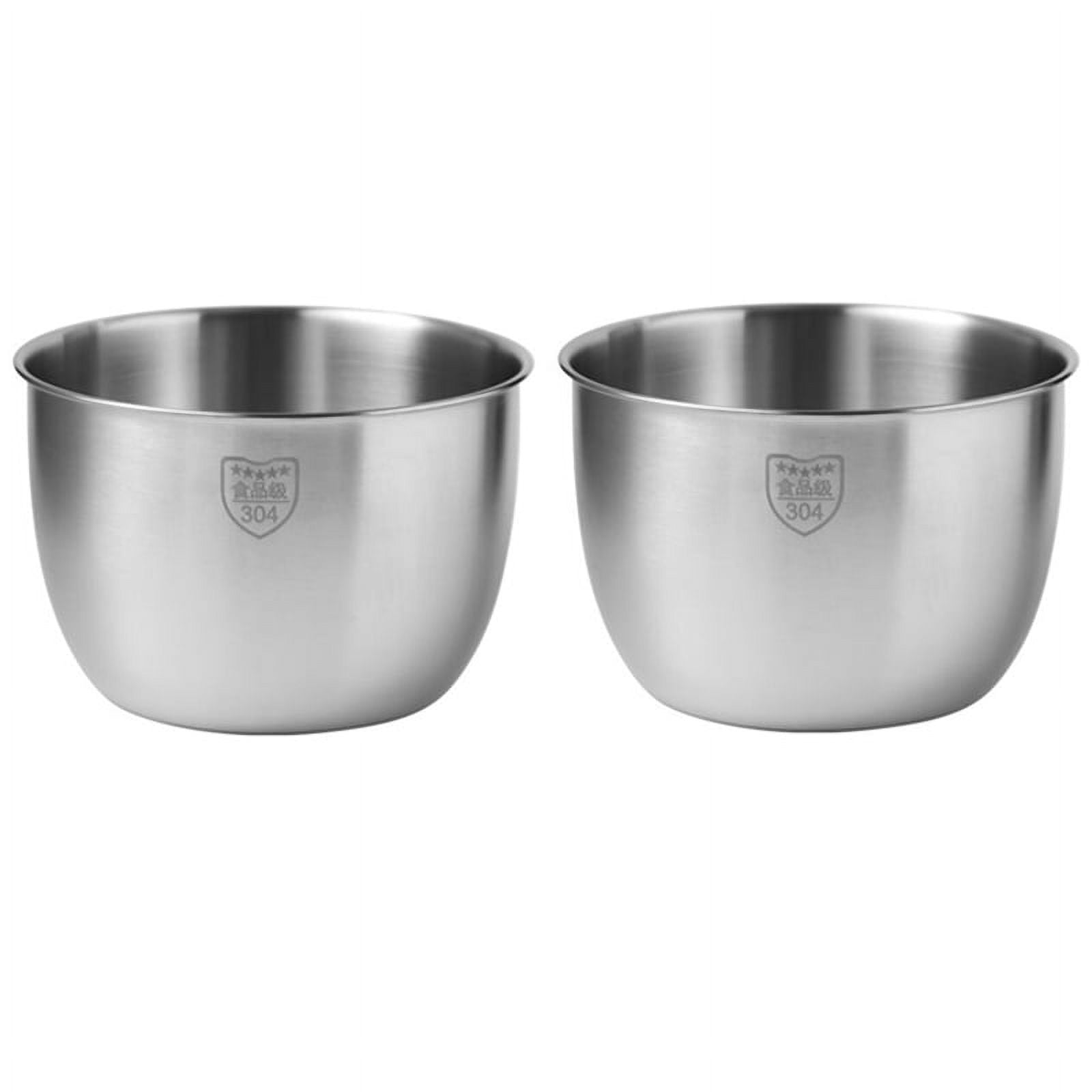 2x Stainless Steel 304 Mixing Bowl Deep Design Cooking Baking Cake ...