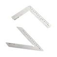 2x Stainless Steel Ergonomic Angled Ruler Corrosion Resistant Design ...