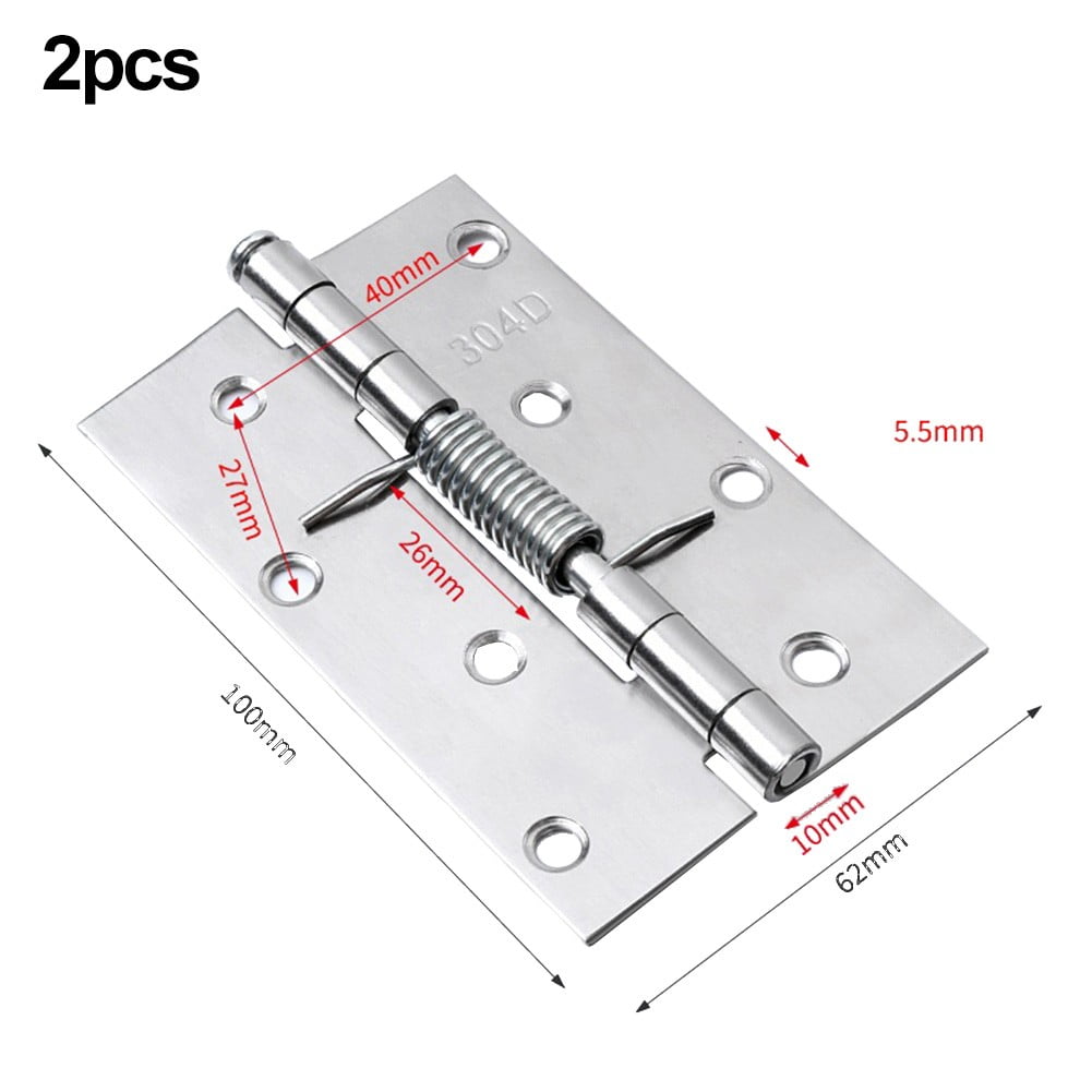 2x Stainless Steel Self Closing Spring Door Internal Hinge DIY Hardware ...