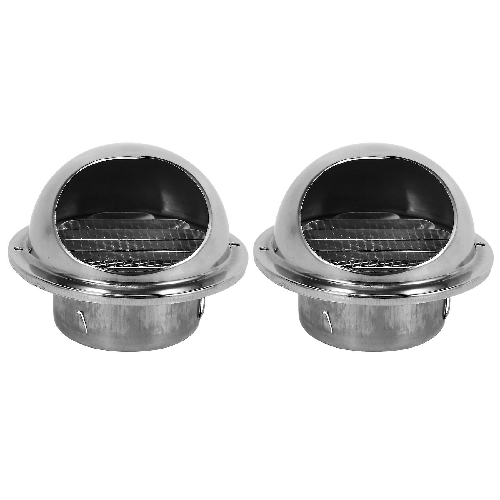 2x Stainless Steel Ventilation Wall Exhaust Extractor Ducting 80mm ...