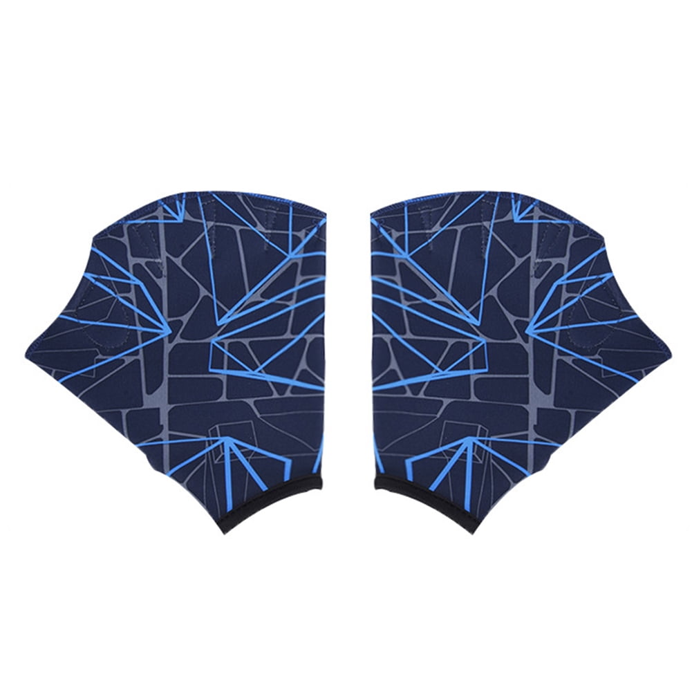 2x Swimming Hand Fins Flippers Finger Webbed Paddle Water Sports Gloves ...