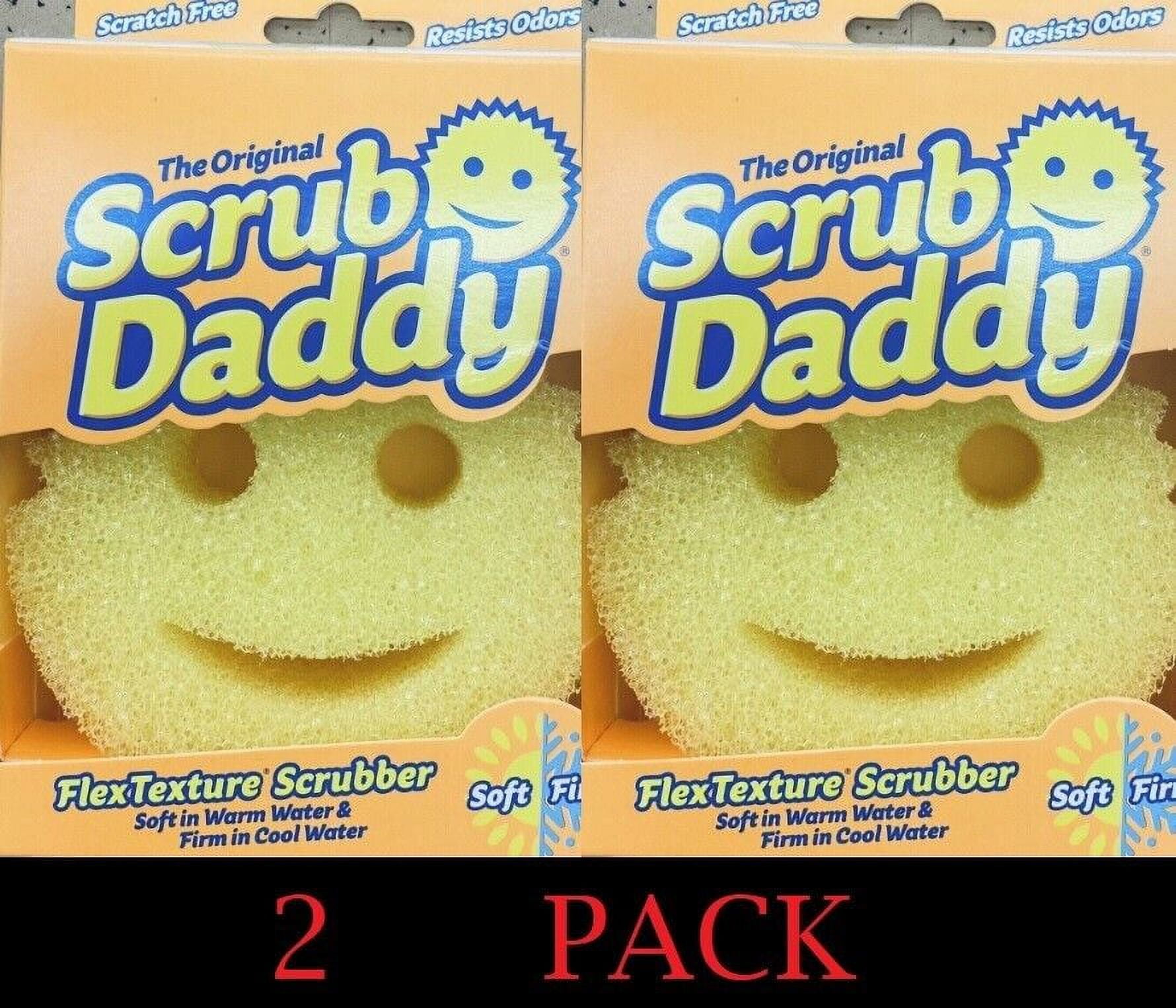 2x THE ORIGINAL Scrub Daddy Non-Scratch FlexTexture Dish Sponge YELLOW ...