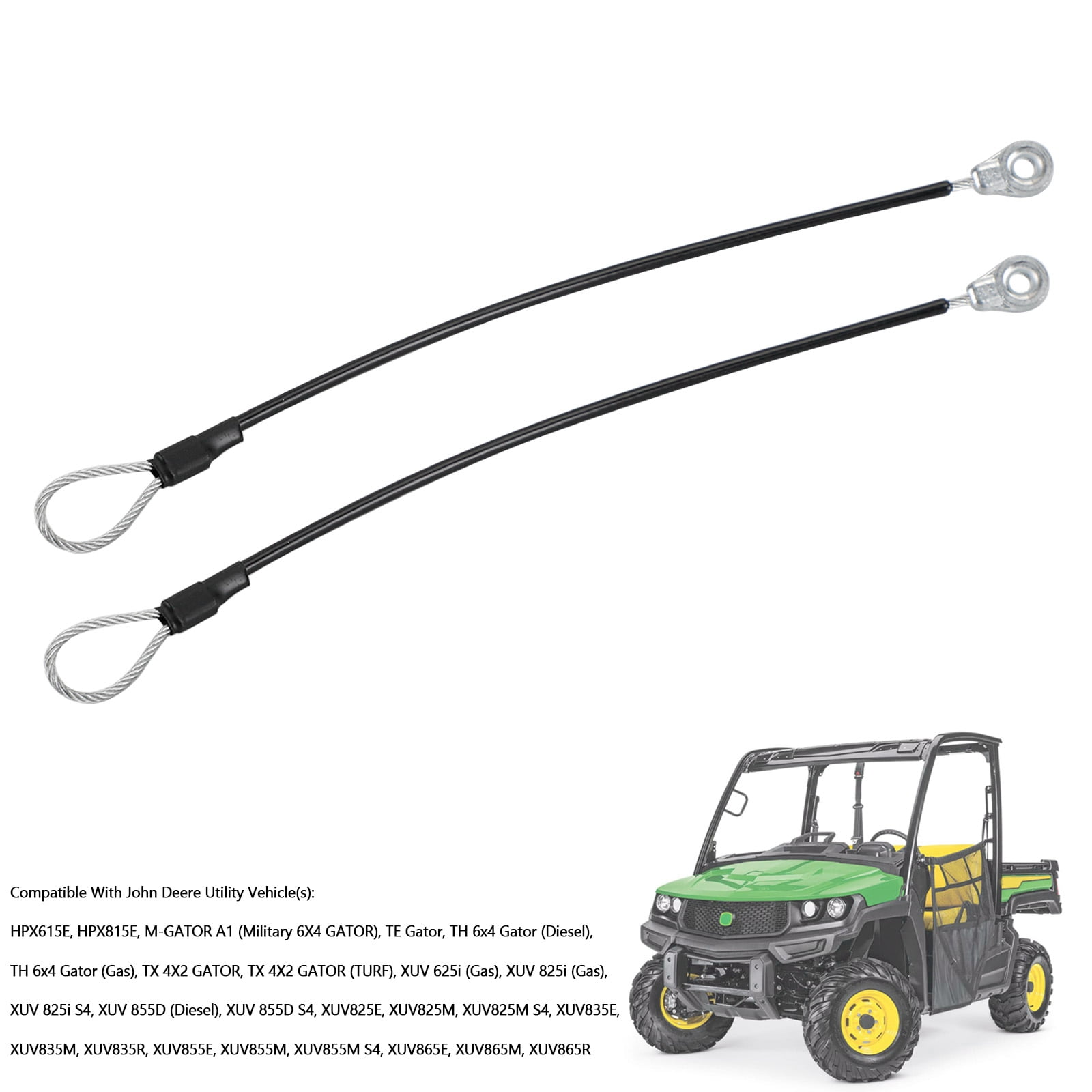 2x Tailgate Cable M159508 For John Deere Gator HPX615E HPX815E ...