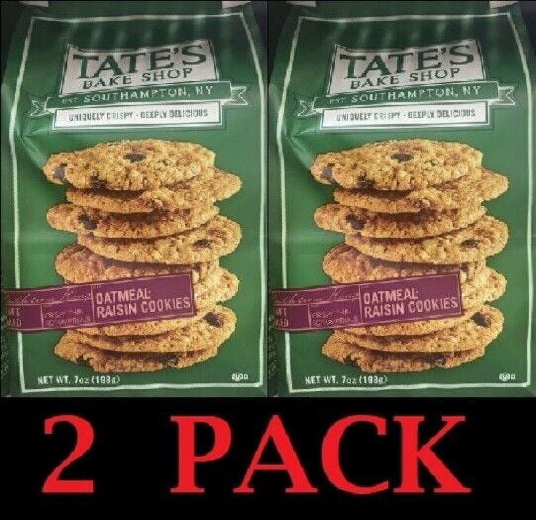 2x Tate's Bake Shop OATMEAL RAISIN Cookies 7 oz Bag - 2 PACK - Walmart.com