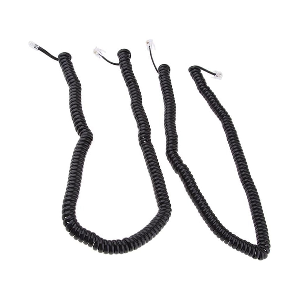 2x Telephone Cords Telephone Handset Cord Spiral .4 Feet - Walmart.com